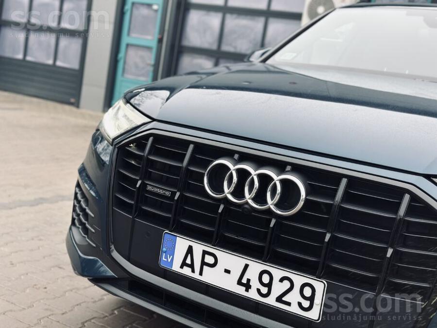 Blue Audi Q7 2022 in Riga, with an engine capacity of 3.00 L and mileage of 55 thousand km for 43000 €, photo 24 on AUTOMOTO.COM.LV