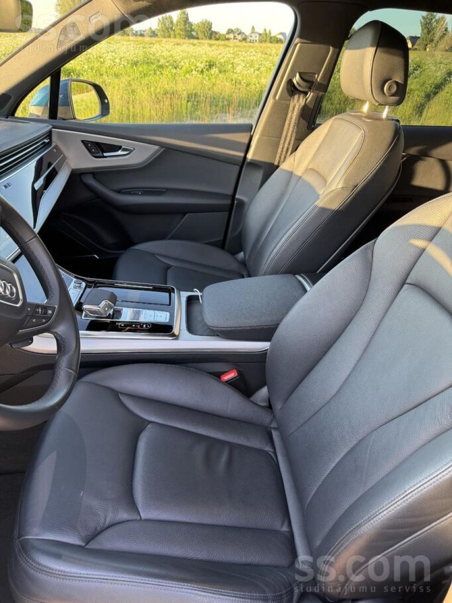 Blue Audi Q7 2022 in Riga, with an engine capacity of 3.00 L and mileage of 62 thousand km for 40850 €, photo 11 on AUTOMOTO.COM.LV