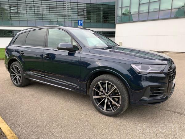 Blue Audi Q7 2022 in Riga, with an engine capacity of 3.00 L and mileage of 83 thousand km for 40500 €, photo 5 on AUTOMOTO.COM.LV