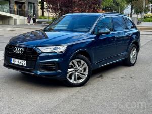 Синий Ауди Ку 7 2022 в Рига, объемом двигателя 3.00 л и пробегом 64 тыс. км за 39500 €, фото  на AUTOMOTO.COM.LV