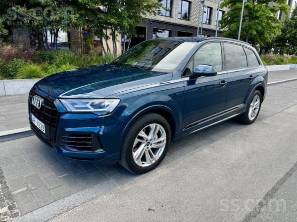 Синий Ауди Ку 7 2022 в Рига, объемом двигателя 3.00 л и пробегом 64 тыс. км за 39500 €, фото 7 на AUTOMOTO.COM.LV