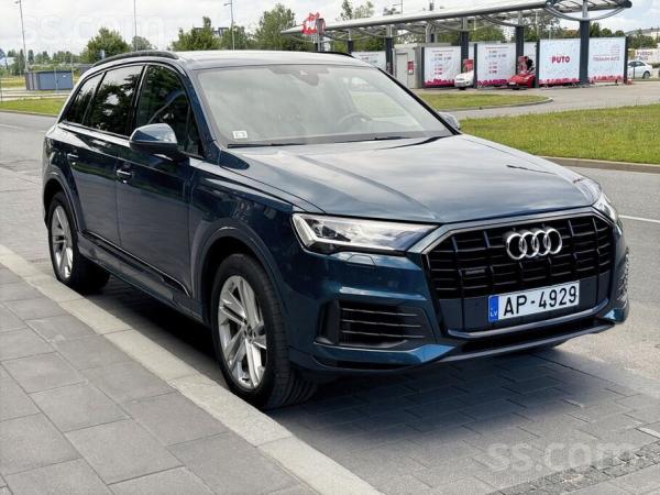 Синий Ауди Ку 7 2022 в Рига, объемом двигателя 3.00 л и пробегом 64 тыс. км за 39500 €, фото 8 на AUTOMOTO.COM.LV