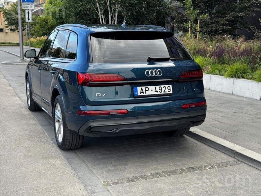 Blue Audi Q7 2022 in Riga, with an engine capacity of 3.00 L and mileage of 64 thousand km for 39500 €, photo 10 on AUTOMOTO.COM.LV
