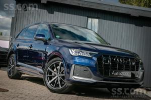 Zils Audi Q7 2022 Tukums, ar dzinēja tilpumu 3.00 L un nobraukumu 42 tūkst. km par 49990 €, foto  vietnē AUTOMOTO.COM.LV