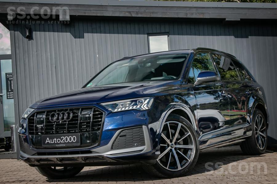 Blue Audi Q7 2022 in Tukums, with an engine capacity of 3.00 L and mileage of 42 thousand km for 49990 €, photo 4 on AUTOMOTO.COM.LV