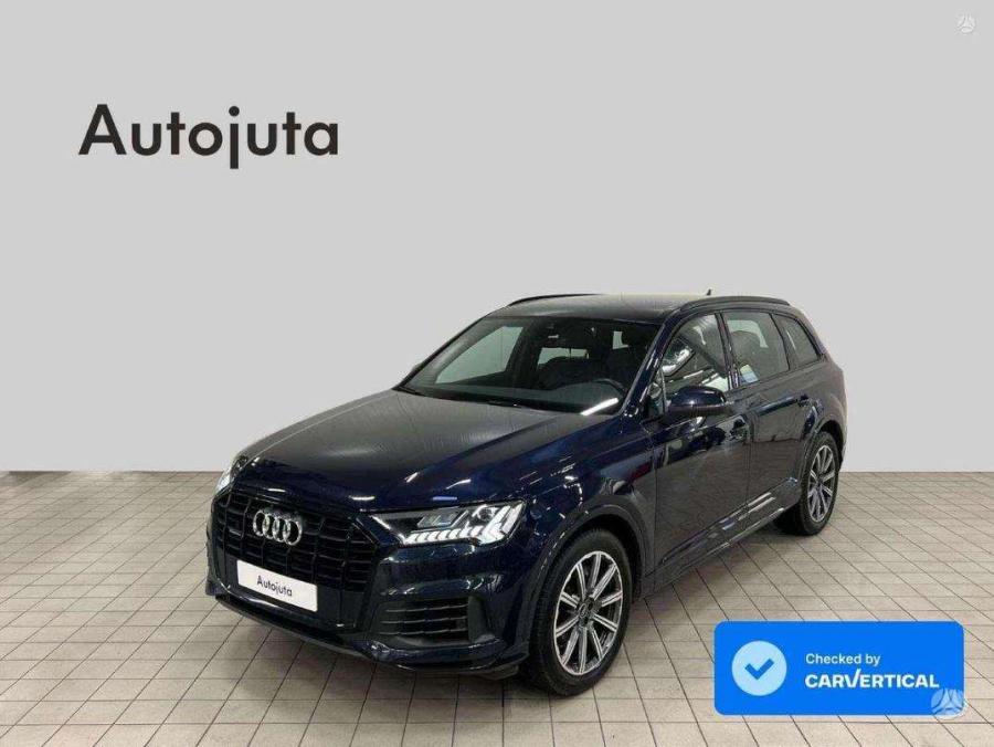 Zils Audi Q7 2023 Kauņa, ar dzinēja tilpumu 3.00 L un nobraukumu 110 tūkst. km par 41900 €, foto 1 vietnē AUTOMOTO.COM.LV