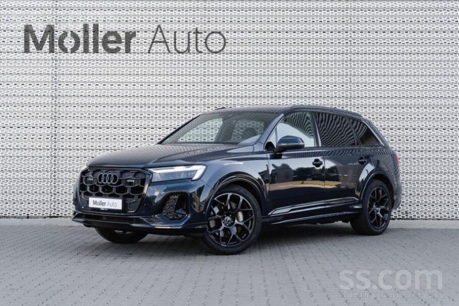 Blue Audi Q7 2024 in Riga, with an engine capacity of 3.00 L and mileage of 39 thousand km for 59350 €, photo 1 on AUTOMOTO.COM.LV