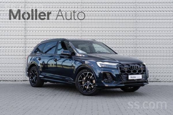 Blue Audi Q7 2024 in Riga, with an engine capacity of 3.00 L and mileage of 39 thousand km for 59350 €, photo 3 on AUTOMOTO.COM.LV