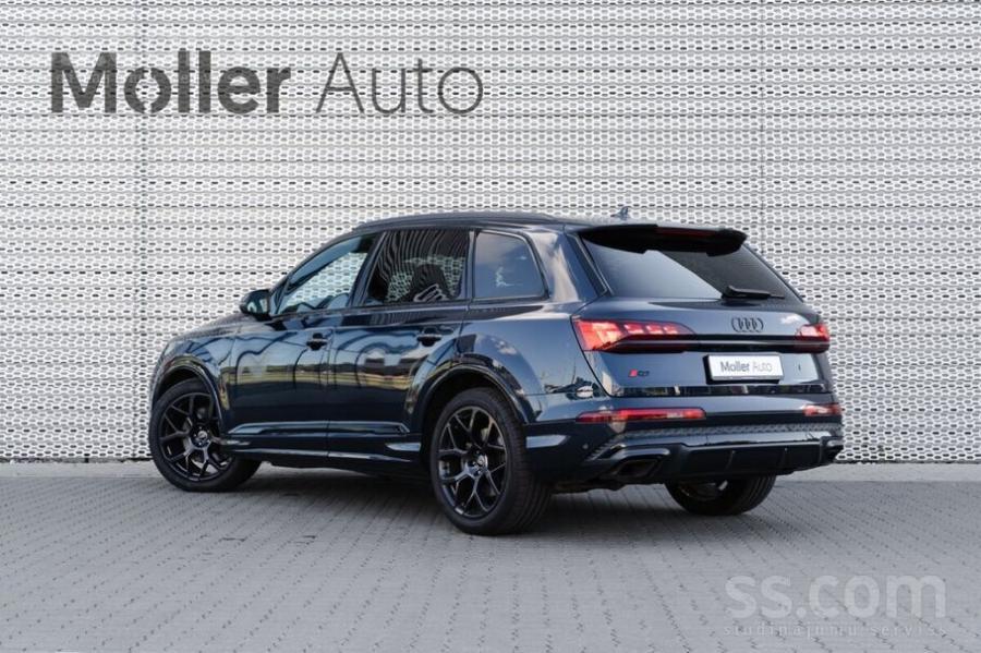 Blue Audi Q7 2024 in Riga, with an engine capacity of 3.00 L and mileage of 39 thousand km for 59350 €, photo 4 on AUTOMOTO.COM.LV
