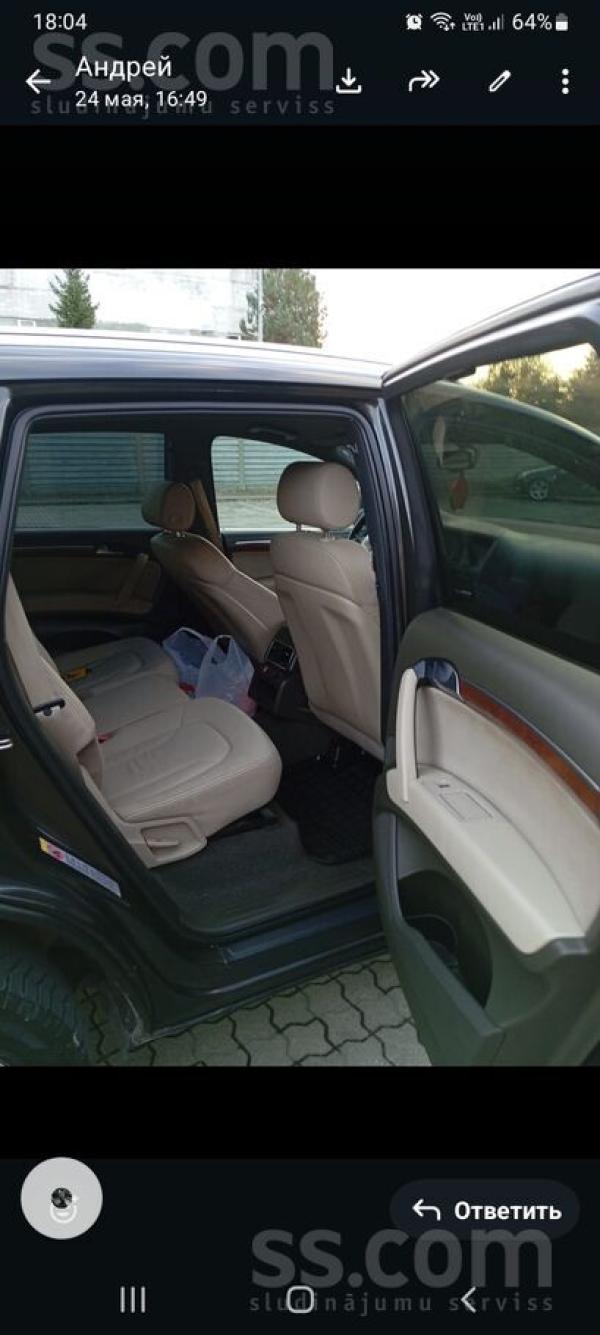 Brown Audi Q7 2006 in Jelgava, with an engine capacity of 3.00 L and mileage of 335 thousand km for 3555 €, photo 2 on AUTOMOTO.COM.LV