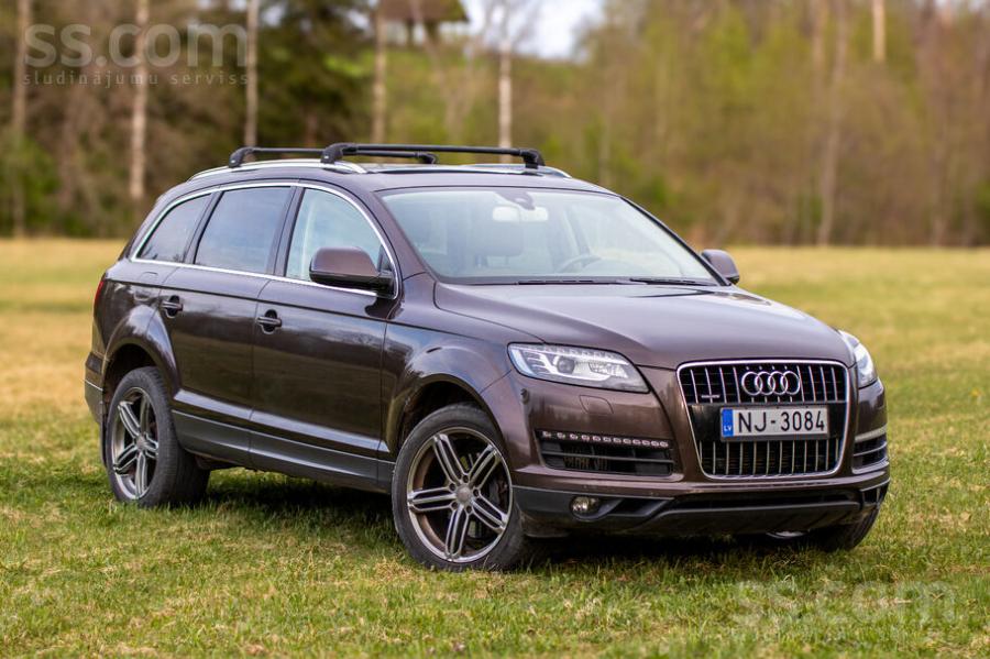 Brown Audi Q7 2012 in Madona, with an engine capacity of 3.00 L and mileage of 480 thousand km for 10500 €, photo 10 on AUTOMOTO.COM.LV