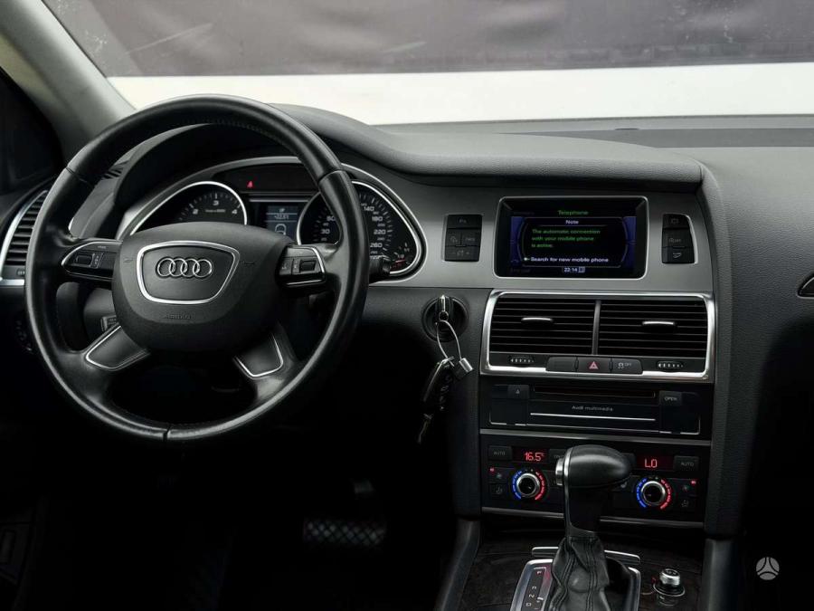 Brown Audi Q7 2012 in Vilnius, with an engine capacity of 2.97 L and mileage of 303 thousand km for 8490 €, photo 17 on AUTOMOTO.COM.LV