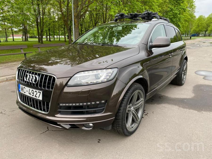Brown Audi Q7 2013 in Riga, with an engine capacity of 3.00 L and mileage of 224 thousand km for 14750 €, photo 1 on AUTOMOTO.COM.LV