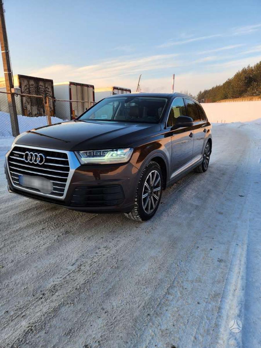 Brown Audi Q7 2015 in Vilnius, with an engine capacity of 2.97 L and mileage of 161 thousand km for 25999 €, photo 1 on AUTOMOTO.COM.LV