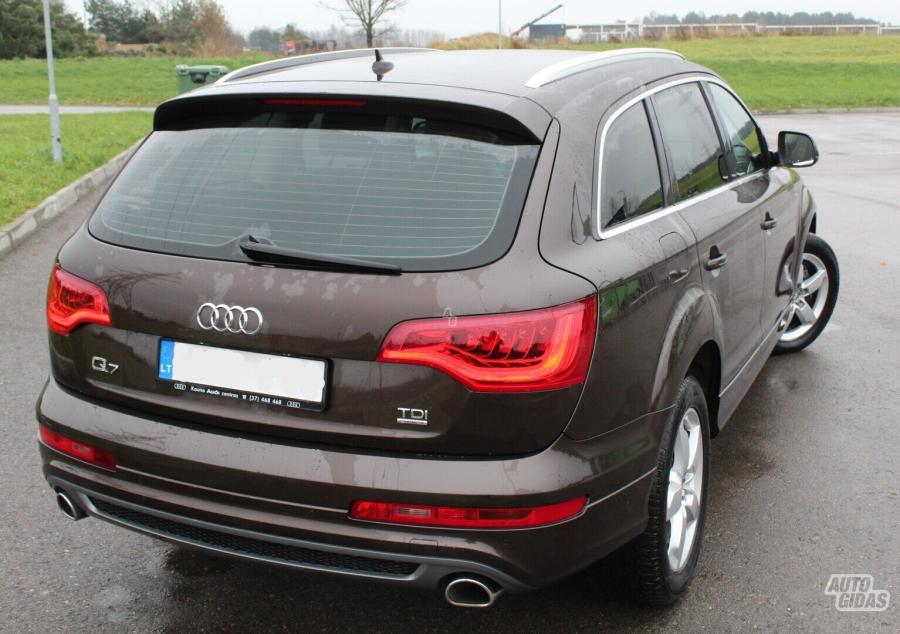 Brown Audi Q7 2015 in Kaunas, with an engine capacity of 3.00 L and mileage of 230 thousand km for 17900 €, photo 7 on AUTOMOTO.COM.LV