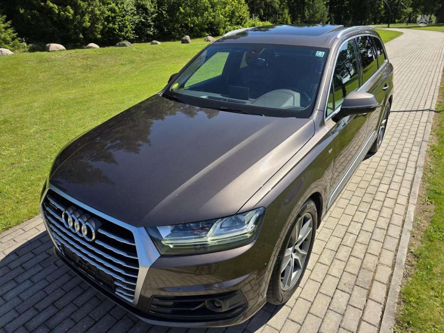 Brown Audi Q7 2016 in Telschi, with an engine capacity of 2.97 L and mileage of 320 thousand km for 21500 €, photo 14 on AUTOMOTO.COM.LV