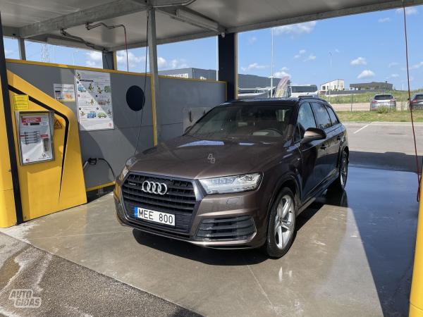 Brown Audi Q7 2018 in Kaunas, with an engine capacity of 3.00 L and mileage of 179 thousand km for 31500 €, photo 7 on AUTOMOTO.COM.LV