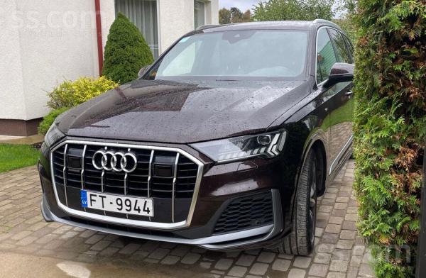 Brown Audi Q7 2020 in Liepaja, with an engine capacity of 3.00 L and mileage of 105 thousand km for 38500 €, photo 1 on AUTOMOTO.COM.LV