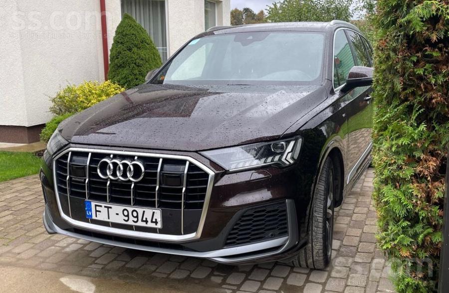 Brown Audi Q7 2020 in Liepaja, with an engine capacity of 3.00 L and mileage of 105 thousand km for 38500 €, photo 1 on AUTOMOTO.COM.LV