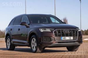 Brown Audi Q7 2021 in Riga, with an engine capacity of 3.00 L and mileage of 106 thousand km for 36800 €, photo  on AUTOMOTO.COM.LV