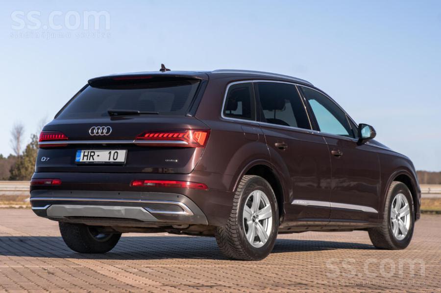 Brown Audi Q7 2021 in Riga, with an engine capacity of 3.00 L and mileage of 106 thousand km for 36800 €, photo 5 on AUTOMOTO.COM.LV