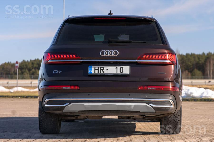 Brown Audi Q7 2021 in Riga, with an engine capacity of 3.00 L and mileage of 106 thousand km for 36800 €, photo 6 on AUTOMOTO.COM.LV