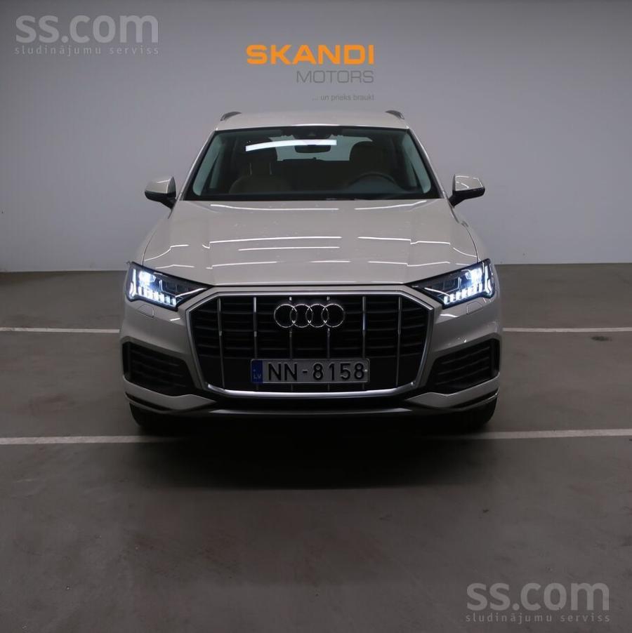 Brown Audi Q7 2023 in Riga, with an engine capacity of 3.00 L and mileage of 25 thousand km for 54990 €, photo 2 on AUTOMOTO.COM.LV