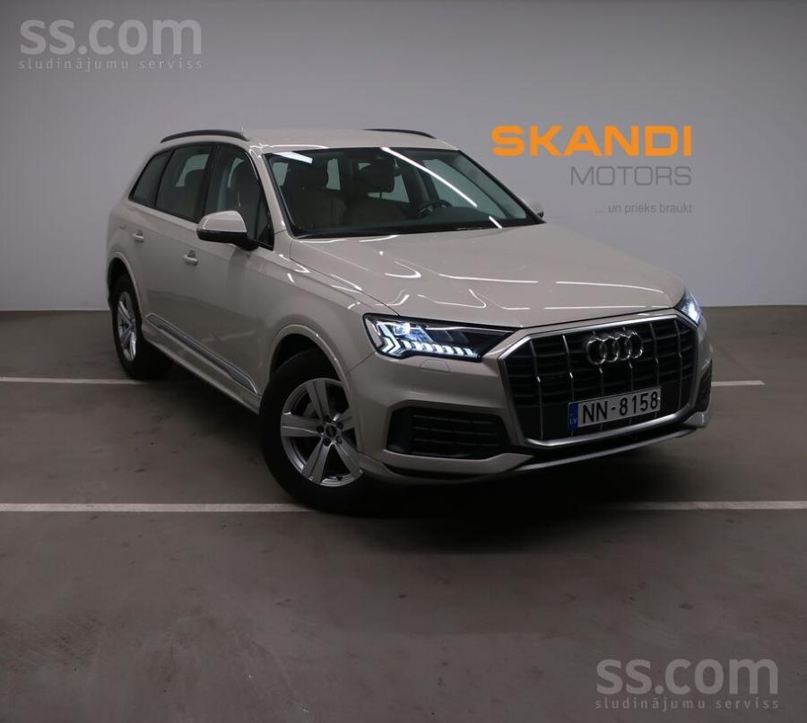 Brown Audi Q7 2023 in Riga, with an engine capacity of 3.00 L and mileage of 25 thousand km for 54990 €, photo 3 on AUTOMOTO.COM.LV