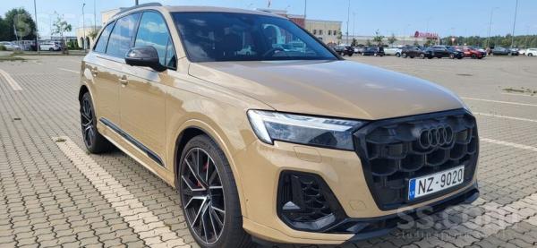 Brown Audi Q7 2024 in Riga, with an engine capacity of 3.00 L and mileage of 76 thousand km for 64900 €, photo 1 on AUTOMOTO.COM.LV