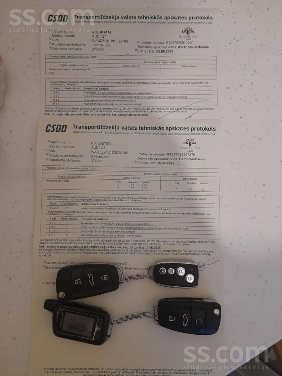 Ауди Ку 7 2007 в Рига, объемом двигателя 3.00 л и пробегом 374 тыс. км за 4850 €, фото 20 на AUTOMOTO.COM.LV