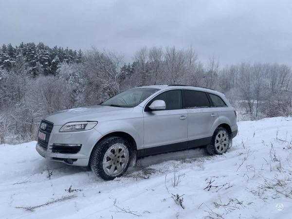 Grey Audi Q7 2006 in Vilnius, with an engine capacity of 2.96 L and mileage of 397 thousand km for 3555 €, photo 6 on AUTOMOTO.COM.LV