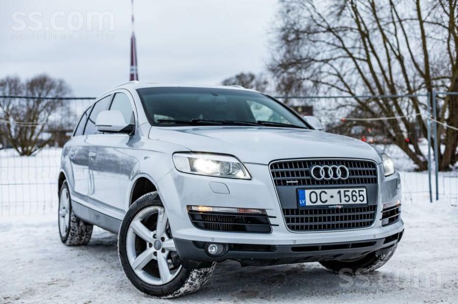 Grey Audi Q7 2006 in Riga, with an engine capacity of 3.00 L and mileage of 390 thousand km for 6790 €, photo 2 on AUTOMOTO.COM.LV