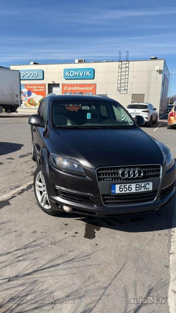 Grey Audi Q7 2007 in Tallinn, with an engine capacity of 3.00 L and mileage of 323 thousand km for 6950 €, photo 5 on AUTOMOTO.COM.LV