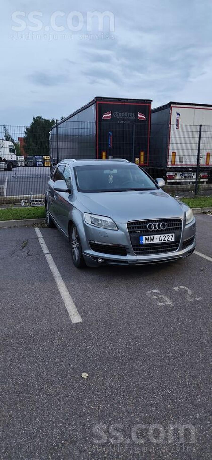Pelēks Audi Q7 2007 Rīga, ar dzinēja tilpumu 3.00 L un nobraukumu 387 tūkst. km par 5000 €, foto 1 vietnē AUTOMOTO.COM.LV