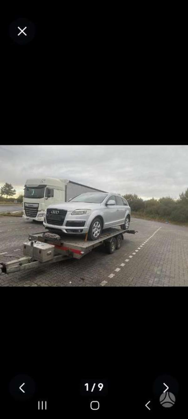 Pelēks Audi Q7 2008 Viļņa, ar dzinēja tilpumu 2.97 L un nobraukumu 303 tūkst. km par 4950 €, foto 1 vietnē AUTOMOTO.COM.LV
