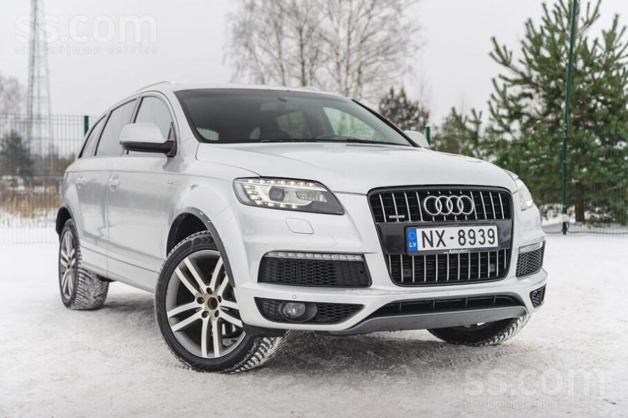 Grey Audi Q7 2009 in Riga, with an engine capacity of 3.00 L and mileage of 0 thousand km for 12790 €, photo 4 on AUTOMOTO.COM.LV