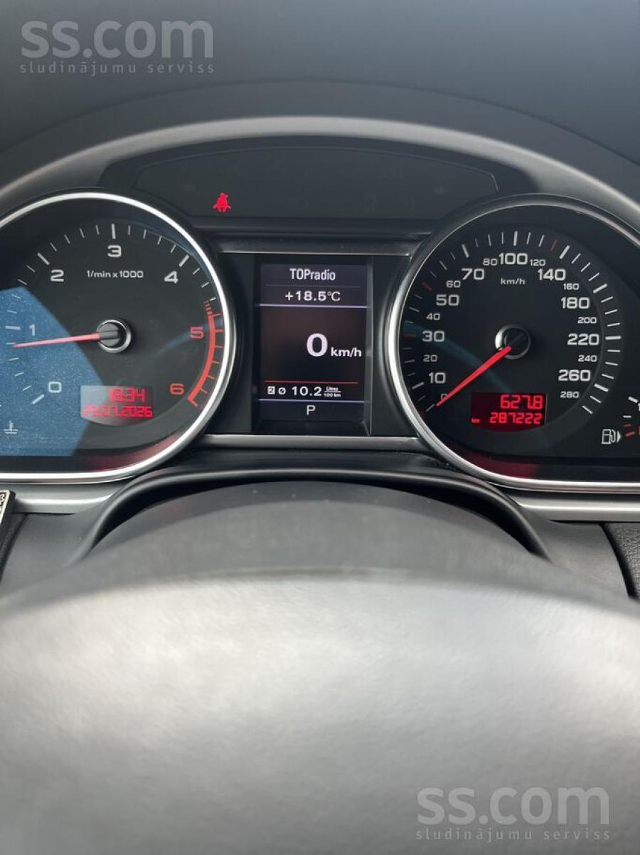 Grey Audi Q7 2009 in Riga, with an engine capacity of 3.00 L and mileage of 287 thousand km for 9150 €, photo 30 on AUTOMOTO.COM.LV
