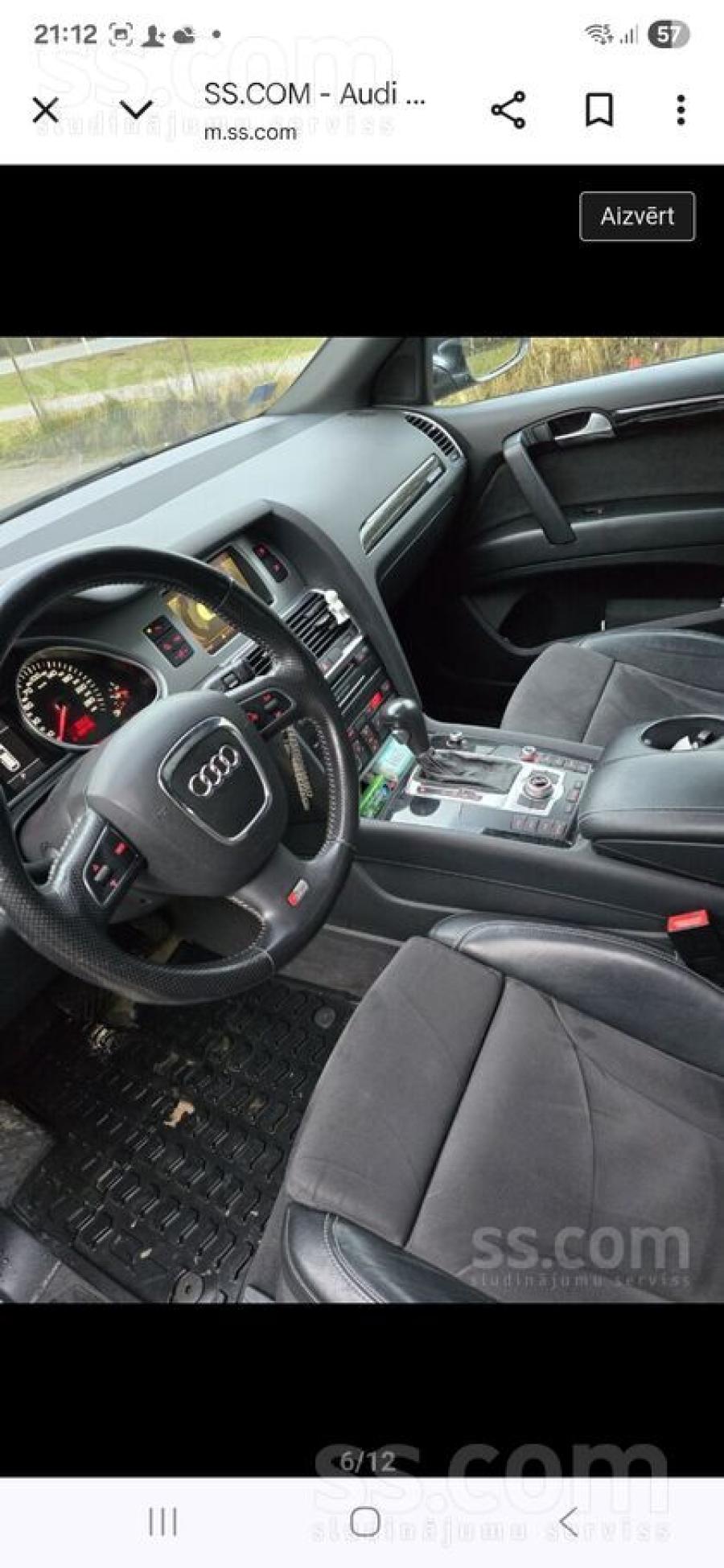 Pelēks Audi Q7 2010 Rīga, ar dzinēja tilpumu 3.00 L un nobraukumu 329 tūkst. km par 10500 €, foto 3 vietnē AUTOMOTO.COM.LV
