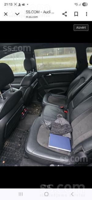 Pelēks Audi Q7 2010 Rīga, ar dzinēja tilpumu 3.00 L un nobraukumu 329 tūkst. km par 10500 €, foto 5 vietnē AUTOMOTO.COM.LV