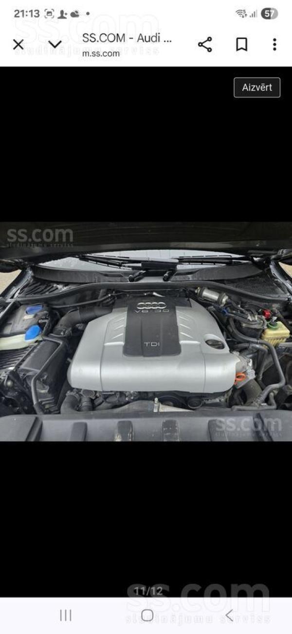 Grey Audi Q7 2010 in Riga, with an engine capacity of 3.00 L and mileage of 336 thousand km for 9750 €, photo 5 on AUTOMOTO.COM.LV