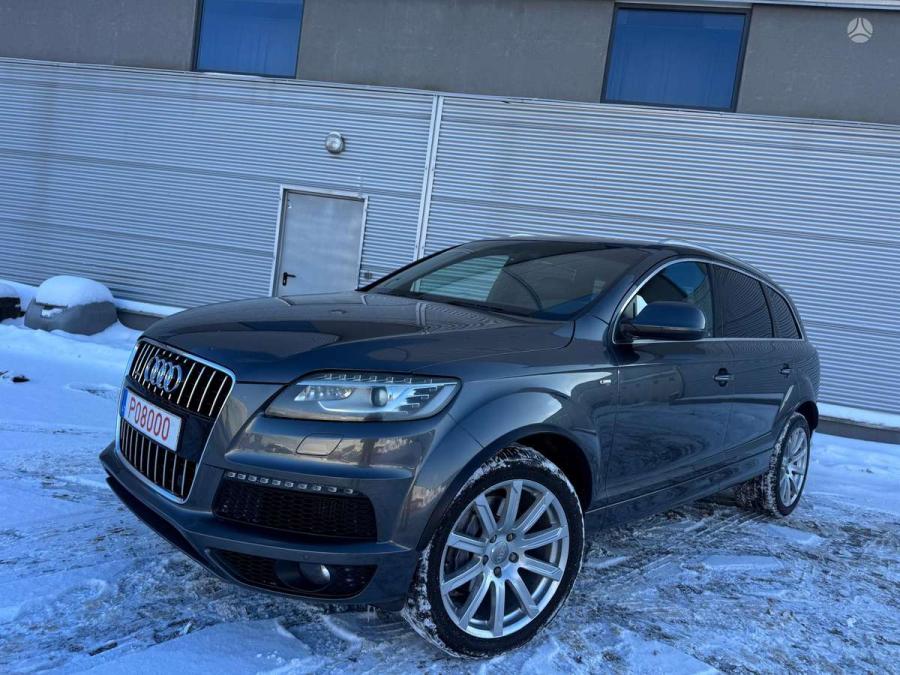 Grey Audi Q7 2012 in Vilnius, with an engine capacity of 3.00 L and mileage of 247 thousand km for 14699 €, photo 1 on AUTOMOTO.COM.LV