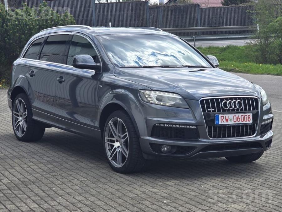 Pelēks Audi Q7 2012 Rīga, ar dzinēja tilpumu 3.00 L un nobraukumu 280 tūkst. km par 13899 €, foto 1 vietnē AUTOMOTO.COM.LV
