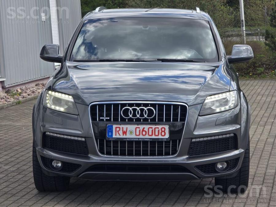 Pelēks Audi Q7 2012 Rīga, ar dzinēja tilpumu 3.00 L un nobraukumu 280 tūkst. km par 13899 €, foto 3 vietnē AUTOMOTO.COM.LV