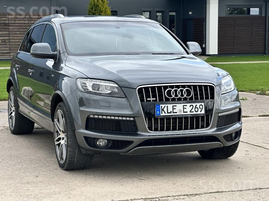Grey Audi Q7 2012 in Riga, with an engine capacity of 3.00 L and mileage of 280 thousand km for 12890 €, photo 1 on AUTOMOTO.COM.LV
