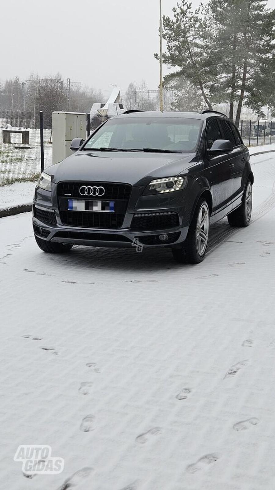 Grey Audi Q7 2013 in Vilnius, with an engine capacity of 3.00 L and mileage of 279 thousand km for 12999 €, photo 2 on AUTOMOTO.COM.LV