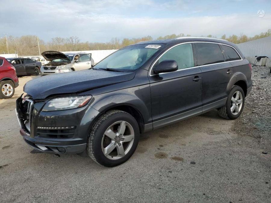 Grey Audi Q7 2013 in Vilnius, with an engine capacity of 3.00 L and mileage of 214 thousand km for 5400 €, photo 4 on AUTOMOTO.COM.LV