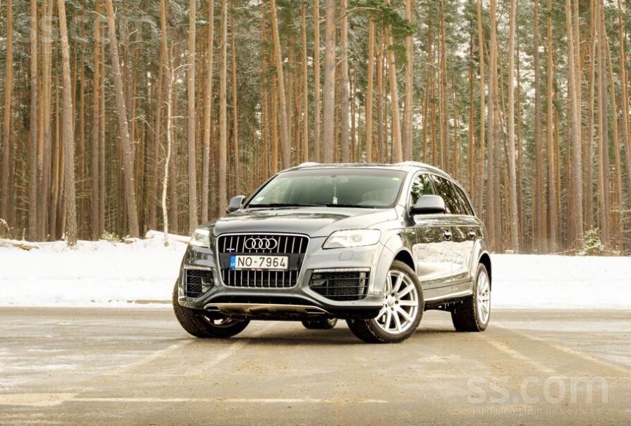 Pelēks Audi Q7 2014 Rīga, ar dzinēja tilpumu 3.00 L un nobraukumu 239 tūkst. km par 14390 €, foto 1 vietnē AUTOMOTO.COM.LV