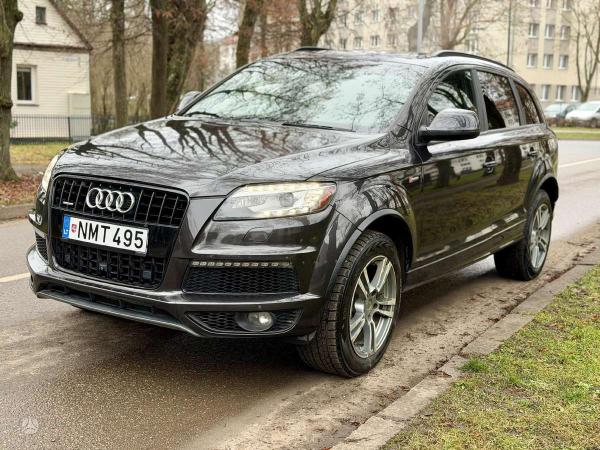 Grey Audi Q7 2015 in Kaunas, with an engine capacity of 3.00 L and mileage of 190 thousand km for 11999 €, photo 4 on AUTOMOTO.COM.LV