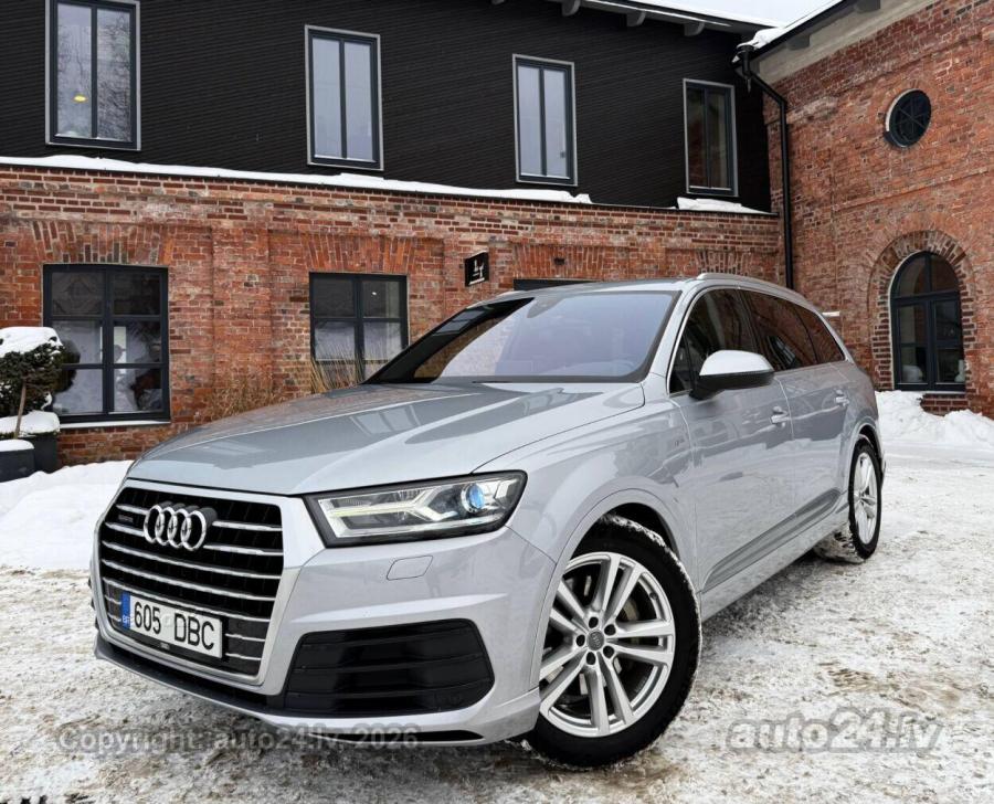 Grey Audi Q7 2015 in Tallinn, with an engine capacity of 3.00 L and mileage of 181 thousand km for 24999 €, photo 2 on AUTOMOTO.COM.LV