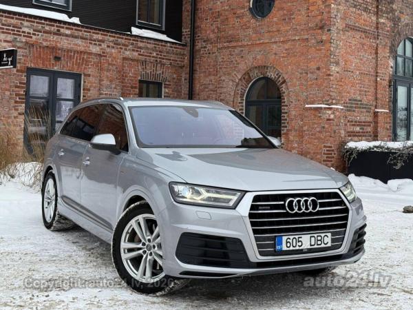 Grey Audi Q7 2015 in Tallinn, with an engine capacity of 3.00 L and mileage of 181 thousand km for 24999 €, photo 5 on AUTOMOTO.COM.LV